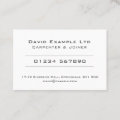 Bold & Clear Carpenter & Joiner Design Business Card | Zazzle
