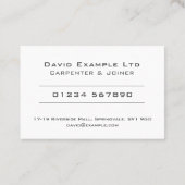 Bold & Clear Carpenter & Joiner Design Business Card | Zazzle