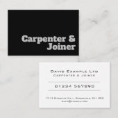Bold & Clear Carpenter & Joiner Design Business Card | Zazzle