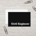 Bold & Clear Civil Engineer Design Business Card | Zazzle
