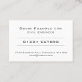 Bold & Clear Civil Engineer Design Business Card | Zazzle