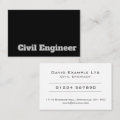 Bold & Clear Civil Engineer Design Business Card | Zazzle
