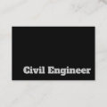 Bold & Clear Civil Engineer Design Business Card | Zazzle