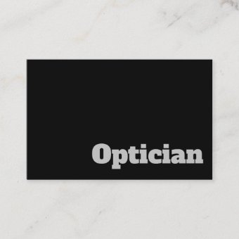 Bold & Clear Optician & Optometrist Design Business Card | Zazzle
