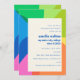 Bold Colorful Abstract Rainbow Graduation Party Invitation | Zazzle