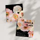 Bold Colorful Floral | Black Square Wedding Invitation | Zazzle