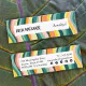 Bold Colorful Handmade Stripes w Social Icons Mini Business Card | Zazzle