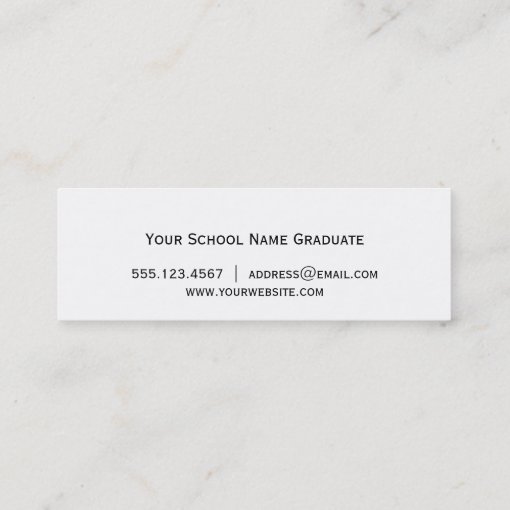Bold cursive graduation insert class of name card | Zazzle