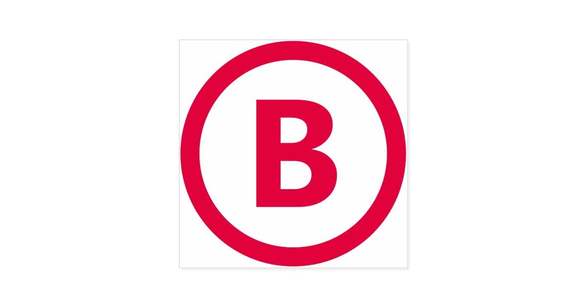 Bold Customizable Letter with Circle Frame Border Self-inking Stamp ...