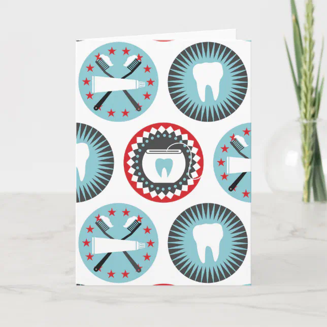Bold Dentistry Pattern - Dentist Dental Hygienist Card | Zazzle
