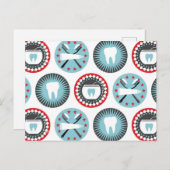 Bold Dentistry Pattern - Dentist Dental Hygienist Postcard | Zazzle
