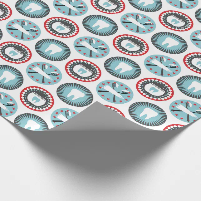 Bold Dentistry Pattern - Dentist Dental Hygienist Wrapping Paper | Zazzle