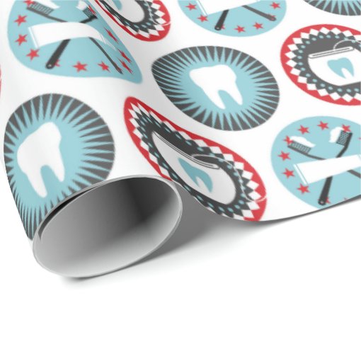 Bold Dentistry Pattern - Dentist Dental Hygienist Wrapping Paper | Zazzle