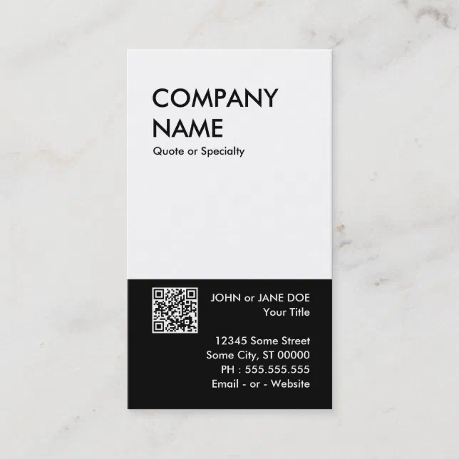 bold design your own QR code Business Card | Zazzle