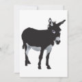 Bold Donkey Silhouette Farm Animal Invitation | Zazzle