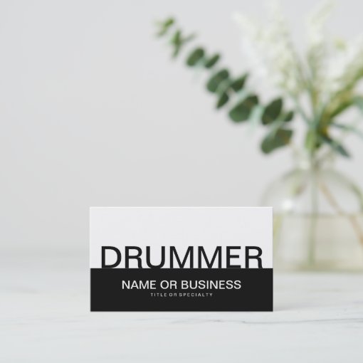 bold DRUMMER Business Card | Zazzle