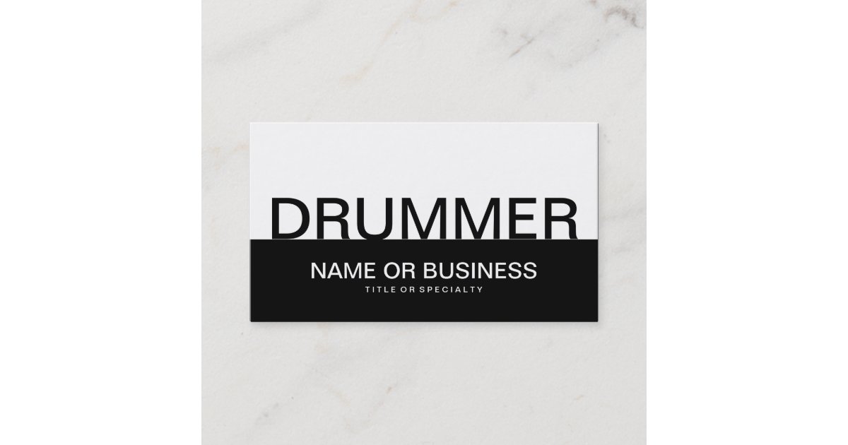 bold DRUMMER Business Card | Zazzle