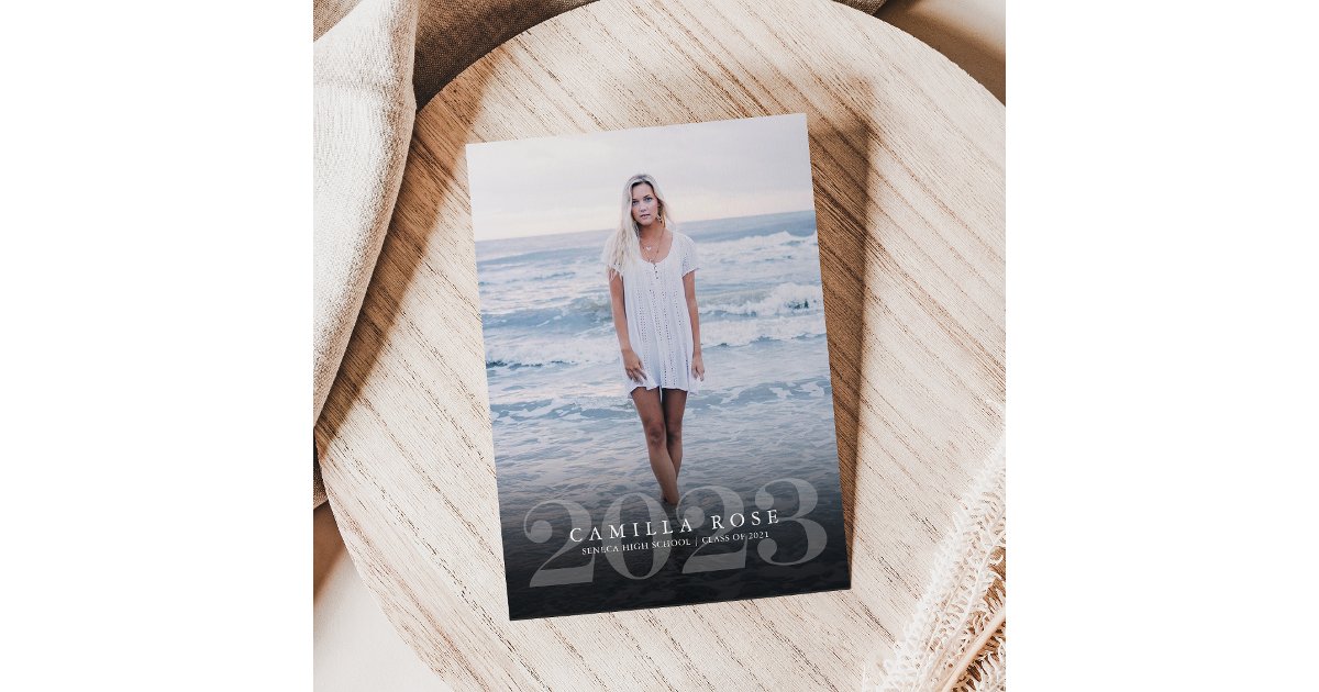 Bold Elegance 2023 Graduation Photo Announcement | Zazzle