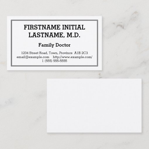 Bold & Eye-Catching Family Doctor Business Card | Zazzle