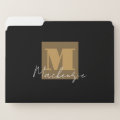 Bold Fat Letter Fancy Script Monogram File Folder | Zazzle