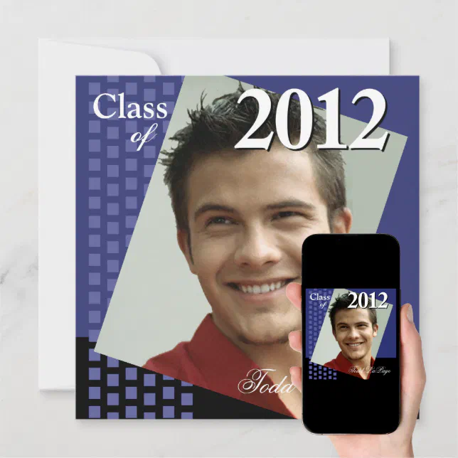 Bold Fresh Class of 2012 Grad Photo Party Invitation | Zazzle