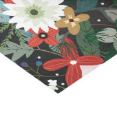 Bold Funky Colorful Floral Dark Modern Vintage Tissue Paper | Zazzle