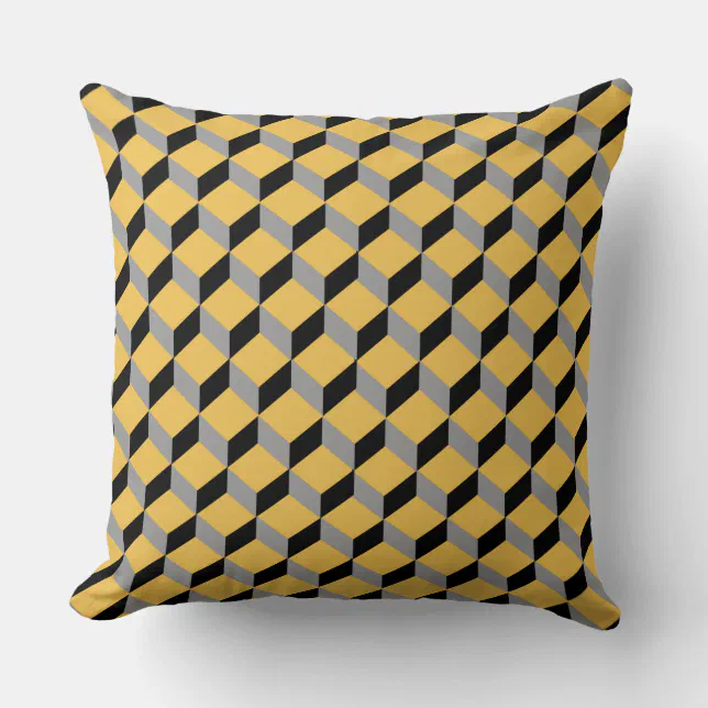 Bold Funky Optical Illusion Modern Patterned Throw Pillow | Zazzle