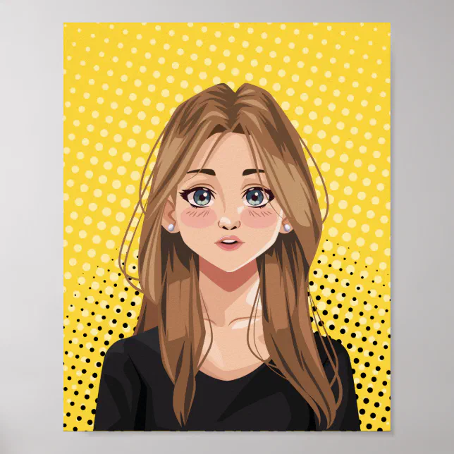 Bold Girl Pop Art Poster | Zazzle