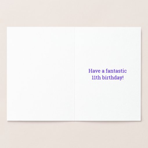 Bold, Gold Foil "11 YEARS OLD!" Birthday Card | Zazzle