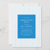 Bold Grad Blue Photo Graduation Party Invitation | Zazzle