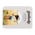 Bold Graduate Neutral Gray Photo Grad Announcement Magnet | Zazzle