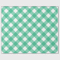 Bold Green Gingham Check Plaid Wrapping Paper | Zazzle