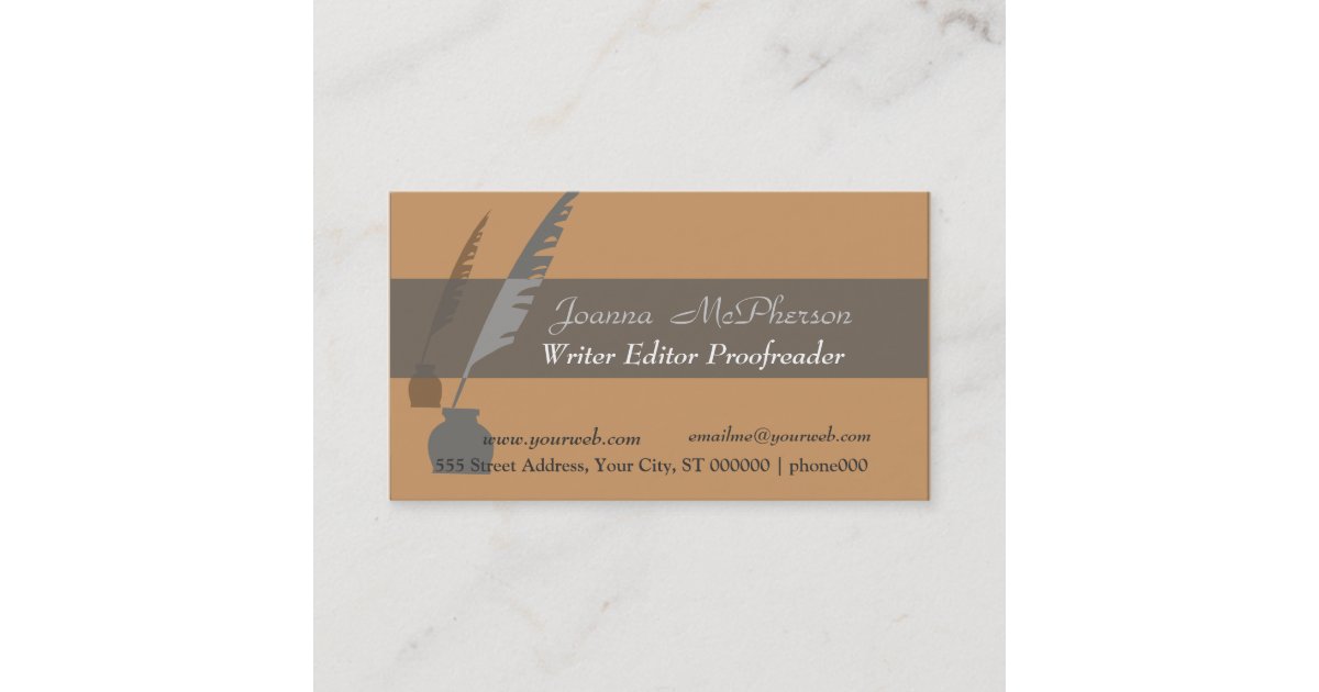 Bold Journalist Writer Editor Business Card | Zazzle
