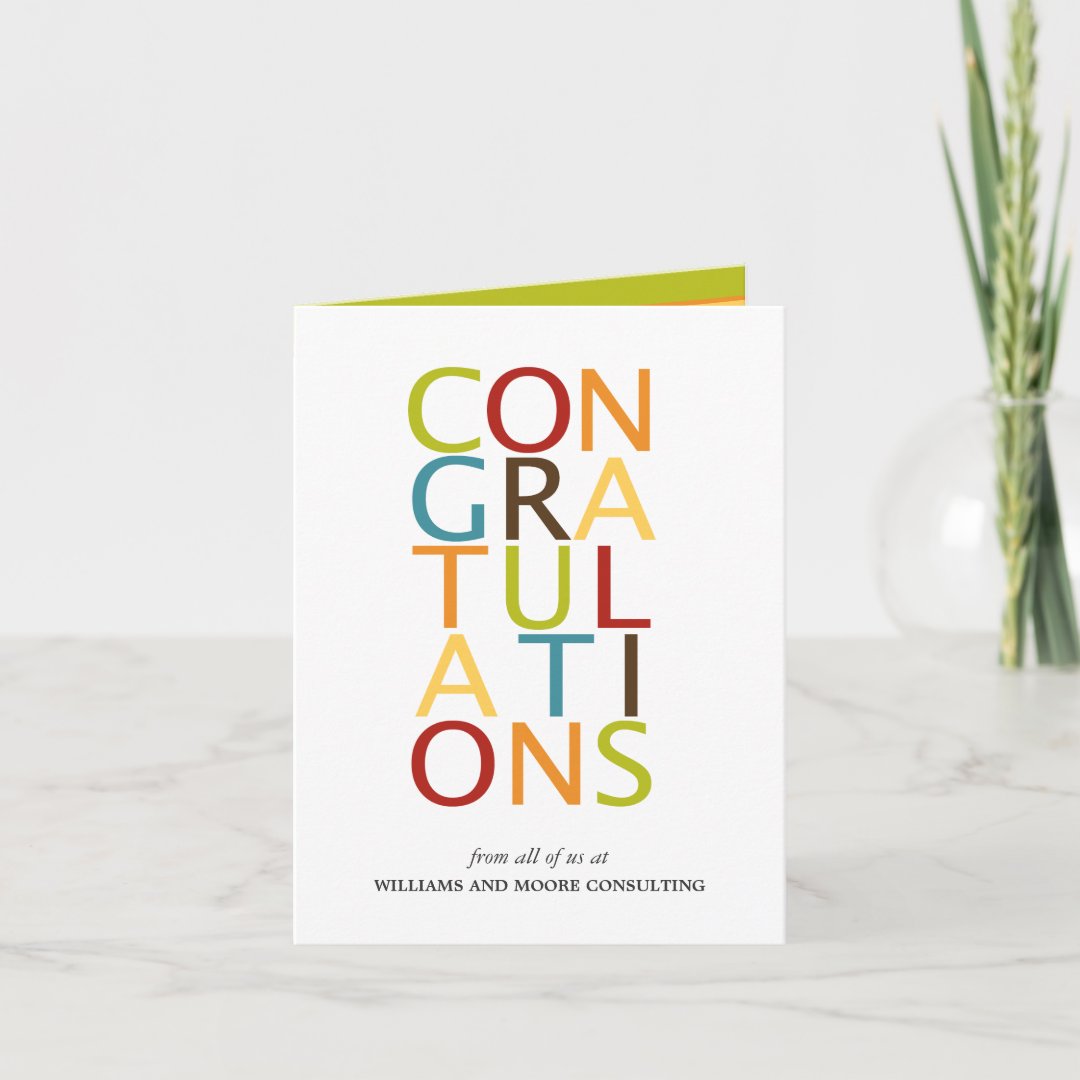 Bold Letters Congratulation Cards | Zazzle