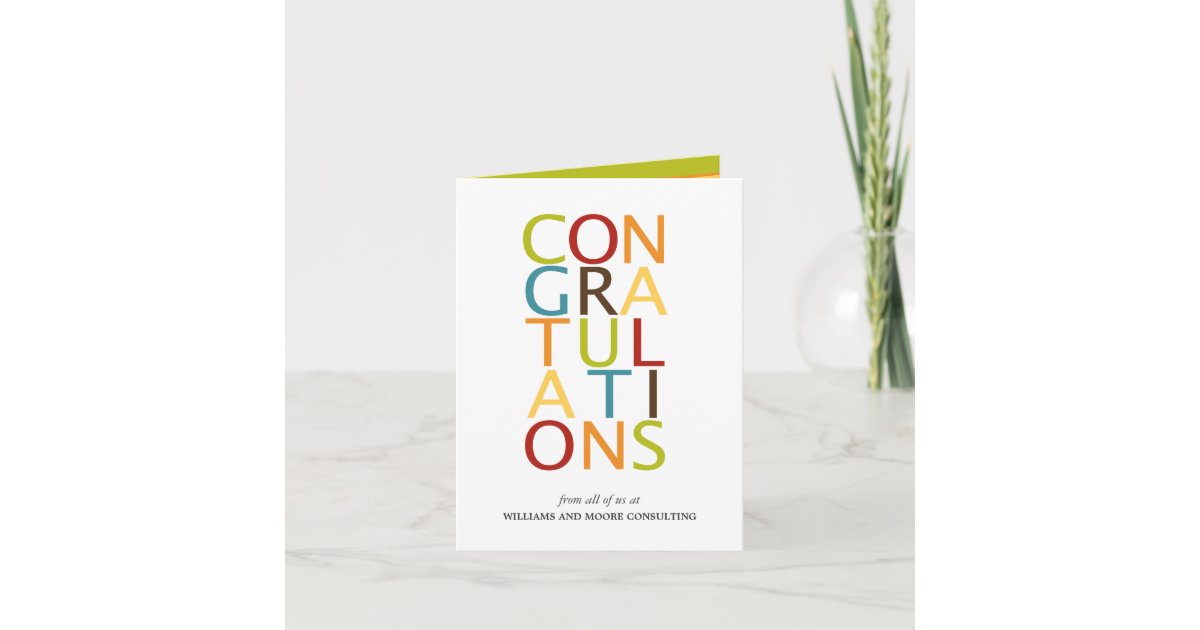 Bold Letters Congratulation Cards | Zazzle