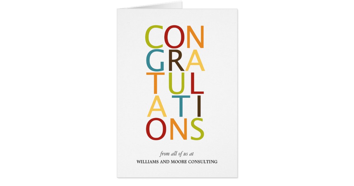 Bold Letters Congratulation Cards | Zazzle.com