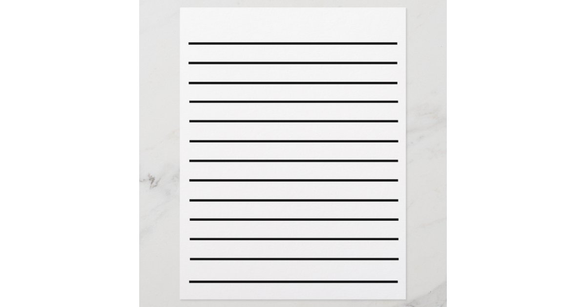 Bold Line Low Vision Writing Paper | Zazzle