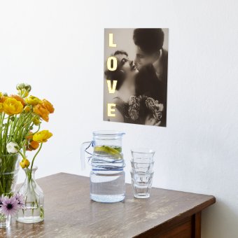 BOLD LOVE LETTERS PHOTO FOIL PRINTS | Zazzle