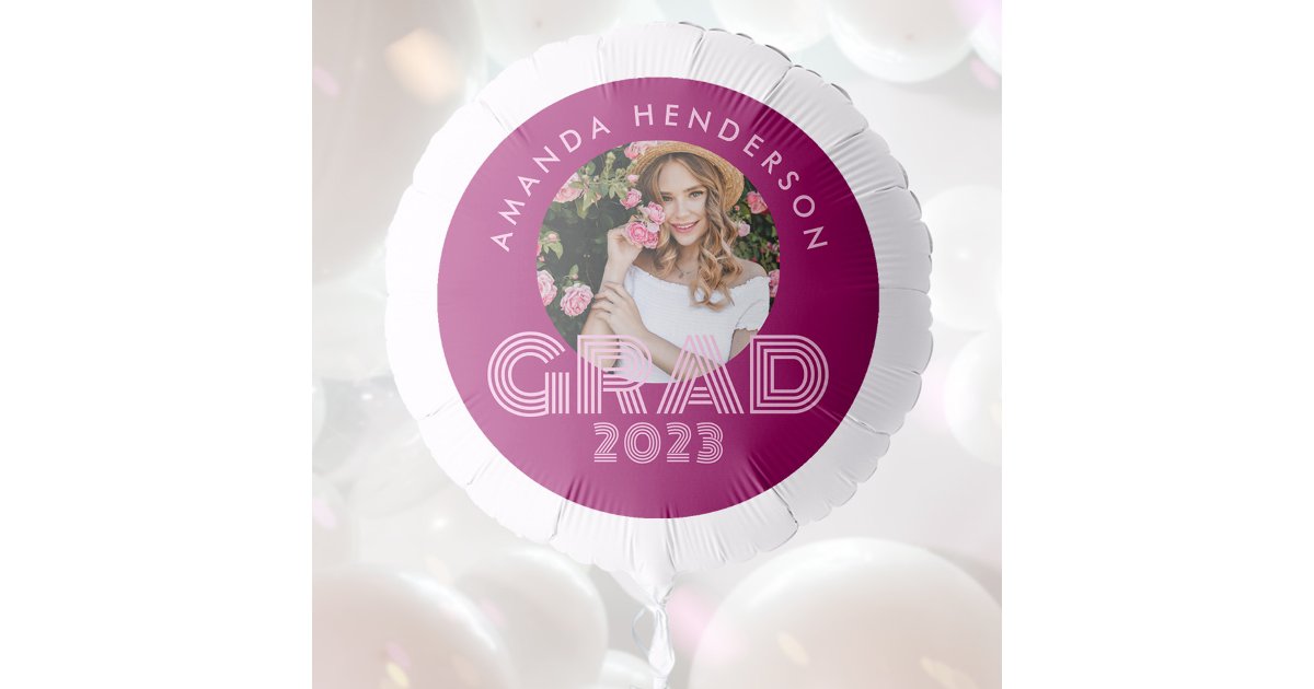 Bold Magenta Graduation Balloon | Zazzle