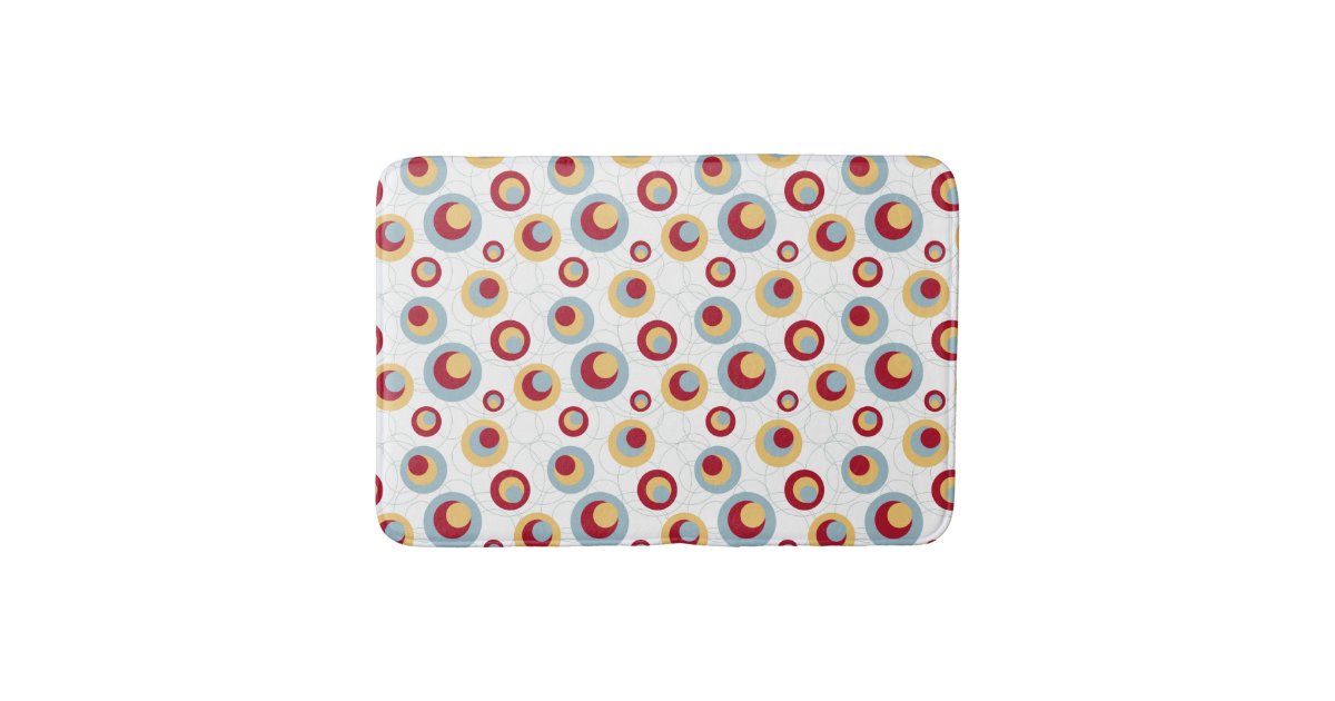 Bold Mid Century Leopard Spots Atomic Pattern Bath Mat | Zazzle