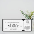 Bold Minimalist Girls Night Voucher Invitation | Zazzle