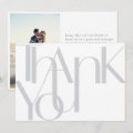 Bold Minimalist Photo light Gray Thank You Card | Zazzle