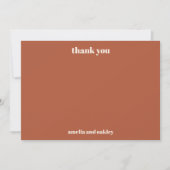 Bold Minimalist Rust Fall Retro Custom Wedding Thank You Card | Zazzle