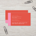 Bold Modern Color Block - Pink and Red, no logo Business Card | Zazzle