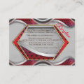 Bold Modern Metallic 3D Red Grey Texture Look Enclosure Card | Zazzle