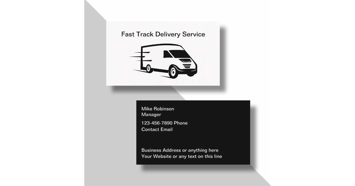 Bold Modern Simple Delivery Business Cards | Zazzle