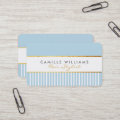 BOLD modern stylish comb design gold duck egg blue Business Card | Zazzle