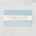 BOLD modern stylish comb design gold duck egg blue Business Card | Zazzle