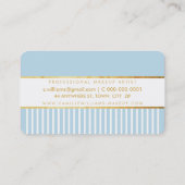 BOLD modern stylish comb design gold duck egg blue Business Card | Zazzle
