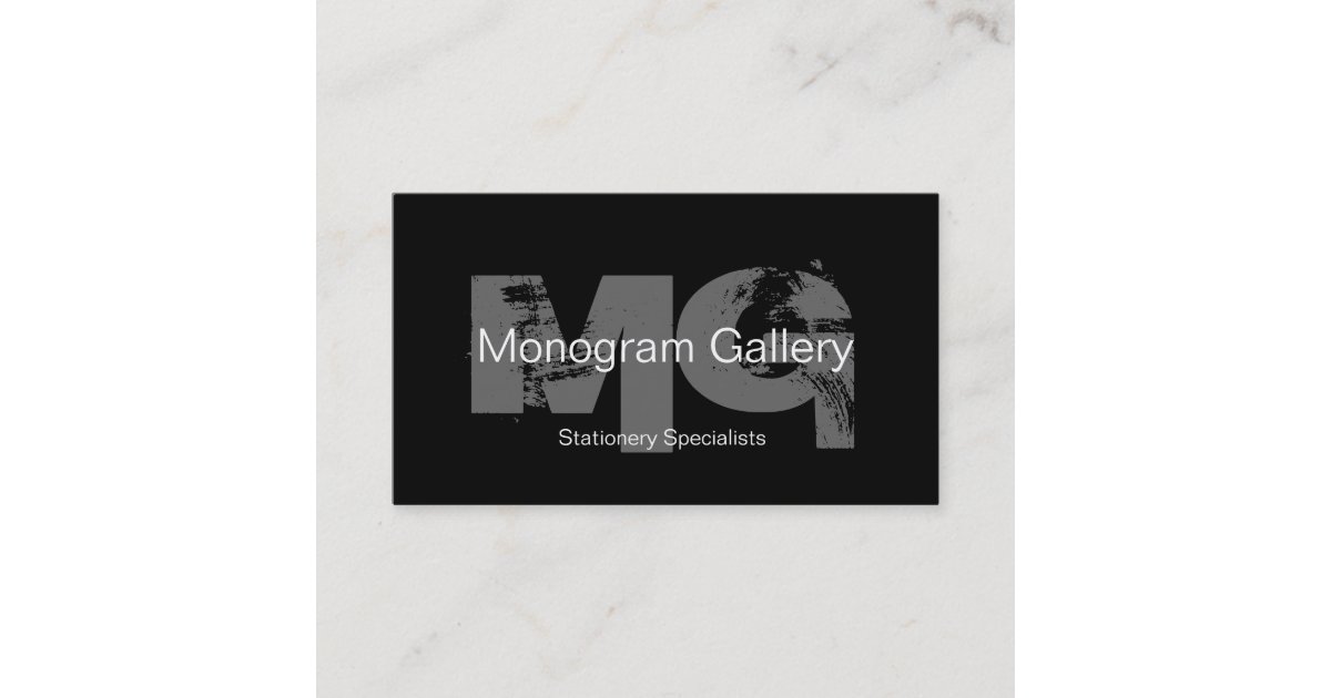 Bold Monogram Customizable Business Card | Zazzle